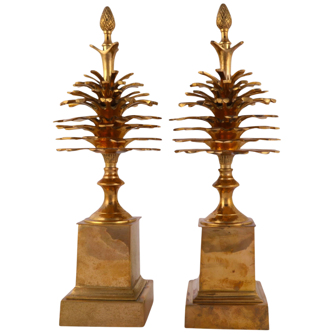 MAISON CHARLES STYLE VINTAGE BRASS PINECONE,